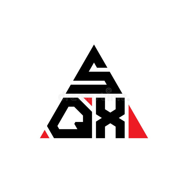 SQX Triangle Letter Logo Design with Triangle Shape. SQX Triangle Logo ...