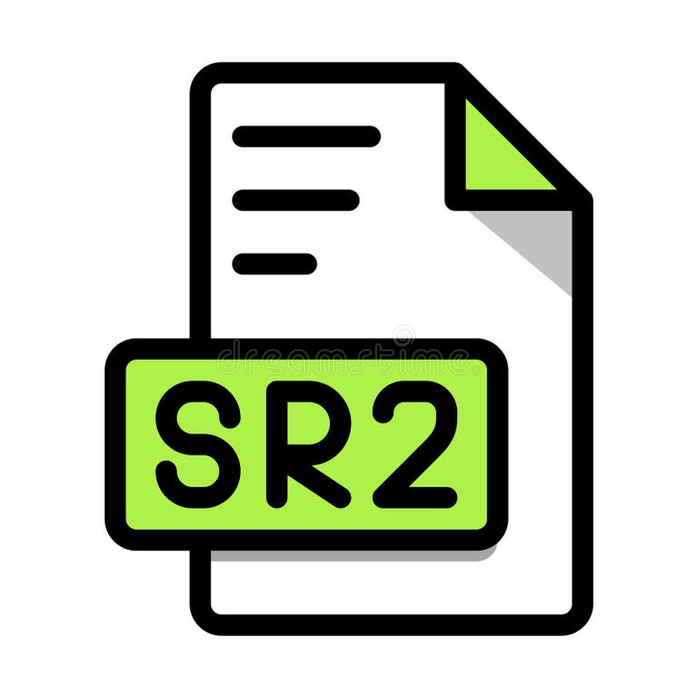 Sr2 File Format Icon. Type File Editable Bold Outline with Color Fill ...