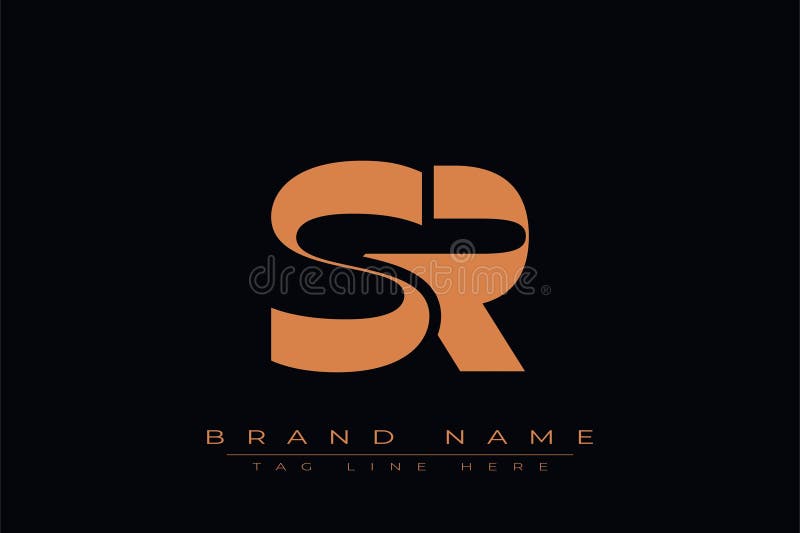 SR Initial Letter Logo Design Stock Illustration - Illustration of ...