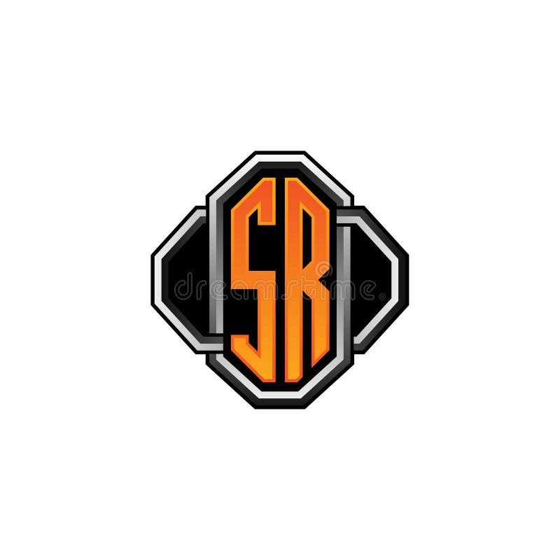 SR Logo Letter Geometric Vintage Style Stock Vector - Illustration of ...