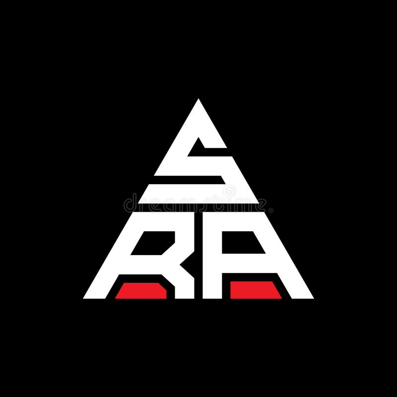 SRA Triangle Letter Logo Design with Triangle Shape. SRA Triangle Logo ...