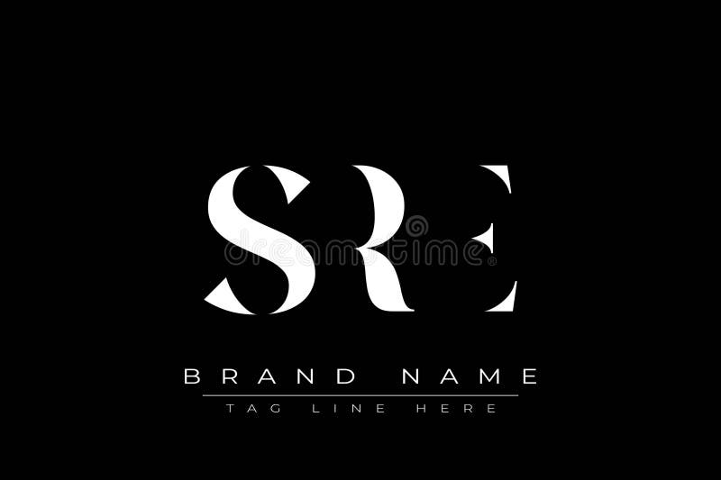 SRE Abstract Letter Logo Design Stock Vector - Illustration of ...