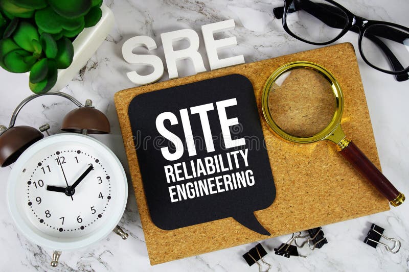 SRE - Site Reliability Engineering Acronym with Alarm Clock and ...