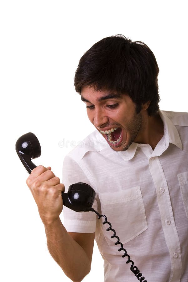Frustrating Phone Conversation Stock Image - Image of displeased, phone ...