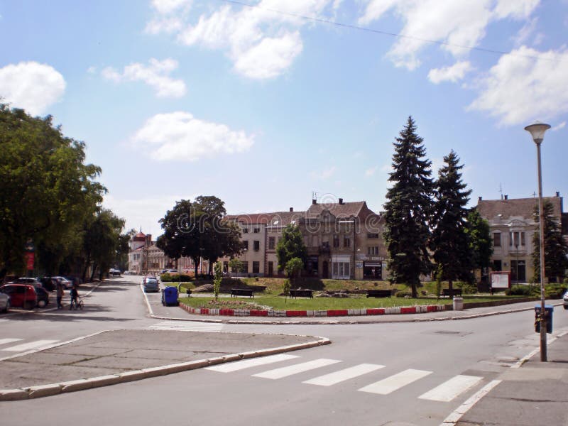 Sremska Mitrovica center stock photo. Image of ruins - 207206688
