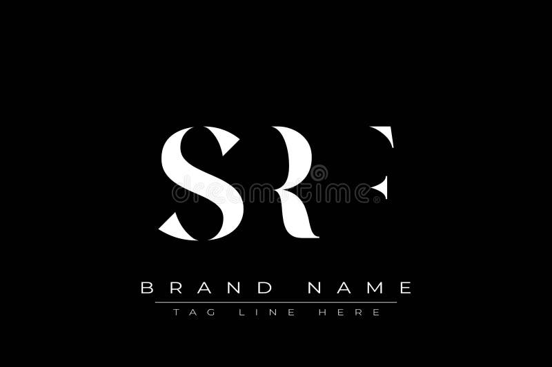 SRF Abstract Letter Logo Design Stock Vector - Illustration of abstract ...