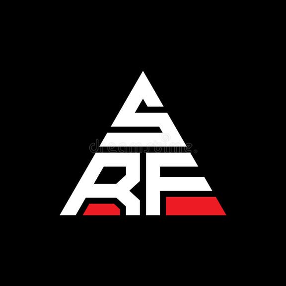 SRF Triangle Letter Logo Design with Triangle Shape. SRF Triangle Logo ...