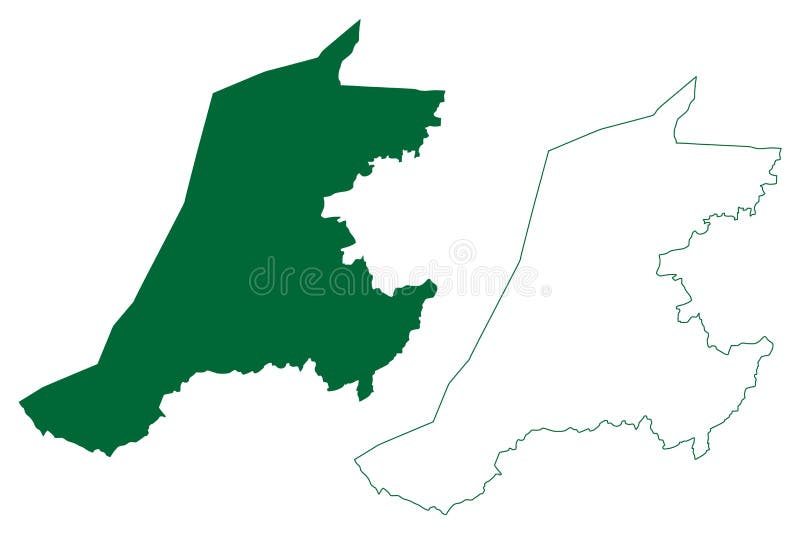 Sri Ganganagar District Rajasthan State, Republic of India Map Vector ...