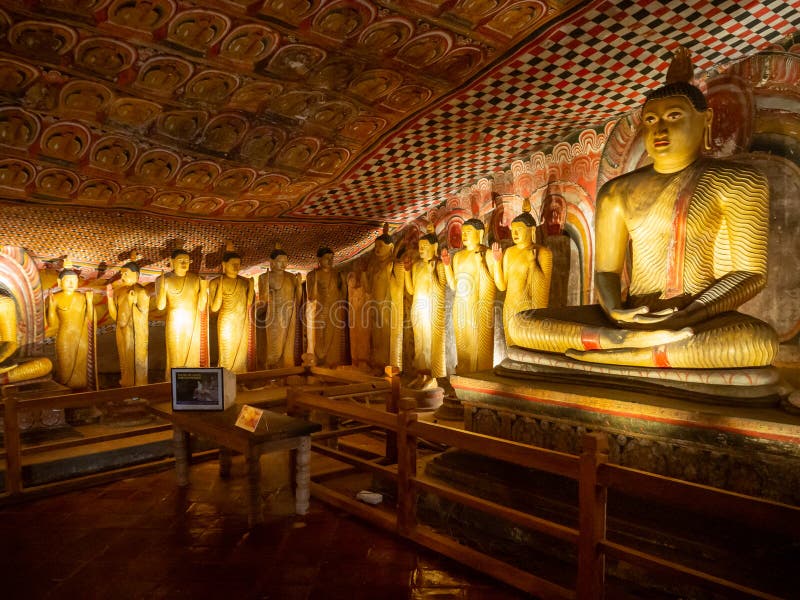 Sri Lanka, Ceylon Island - Dambulla Cave Buddhist Temple Stock Image ...