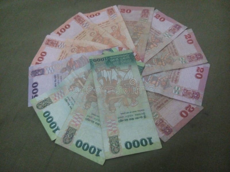 Sri lanka currency circle stock image. Image of types - 114415343