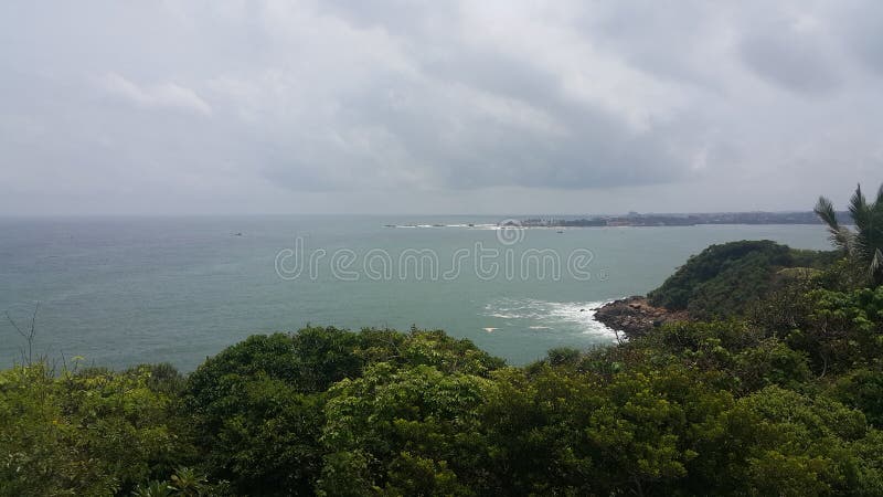 Sri Lanka Down South Gall Jungle Beach Stock Image - Image of ocean ...