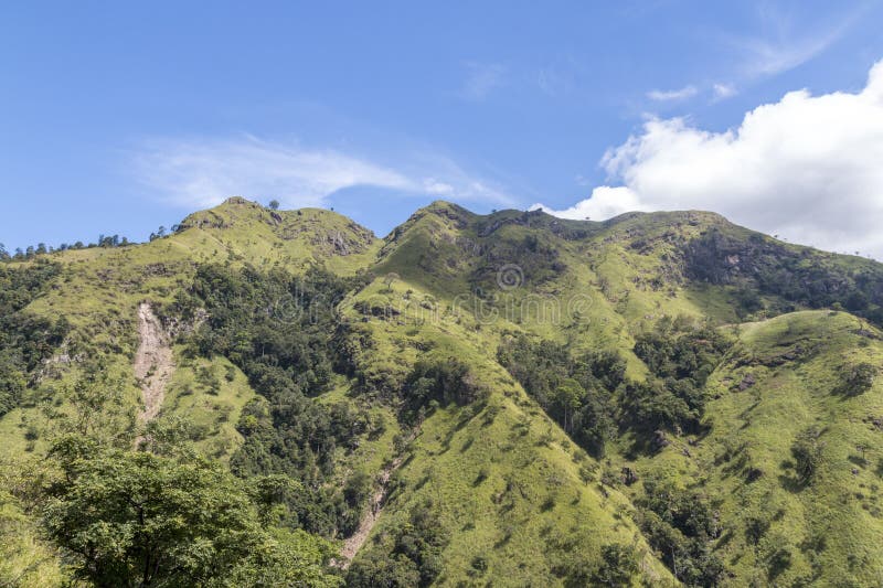 Sri Lanka - Ella - Mountain Range - Lush Green Hills Under Blue Sky ...
