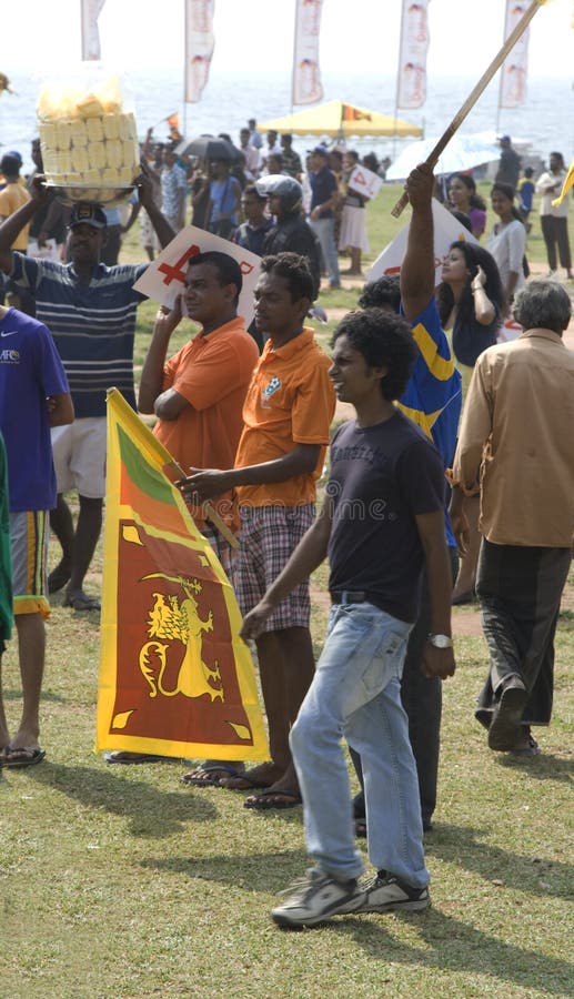 Sri Lanka Fans at Cricket World Cup 2011 Editorial Photo - Image of ...
