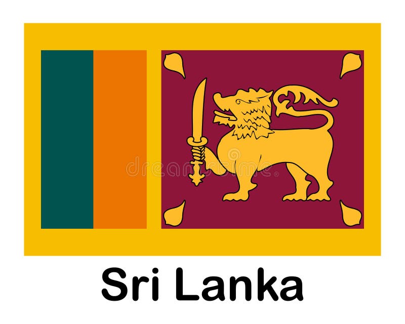 Sri Lanka National Flag. Banner, State Symbol, Flagpole Stock Vector ...