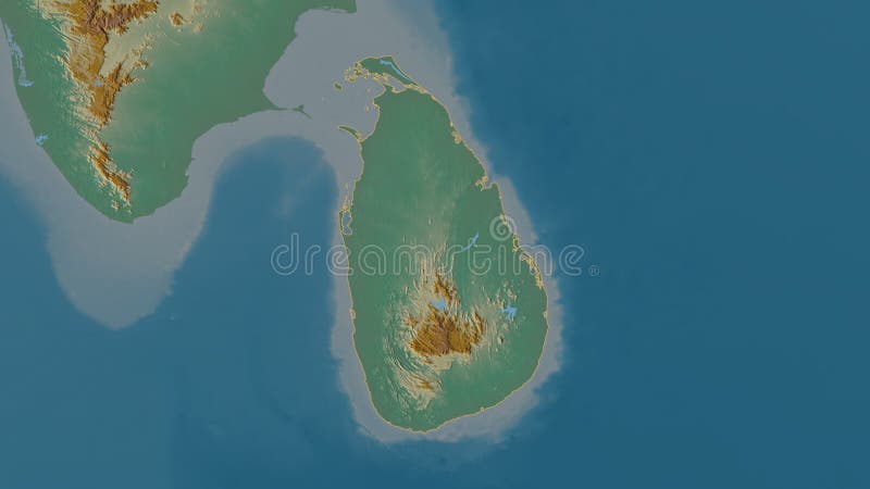 Sri Lanka - Overview. Relief Stock Illustration - Illustration of ...