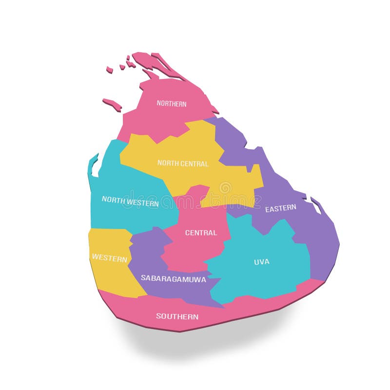 Sri Lanka Political Map of Administrative Divisions Stock Vector ... Sri Lanka Political Map of Administrative Divisions Stock Vector ...