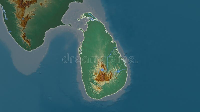 Sri Lanka - Relief. Composition Stock Illustration - Illustration of ...