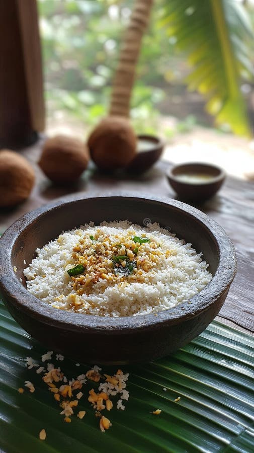 Sri Lankan Coconut Sambol with Hoppers. Stock Image - Image of hoppers ...