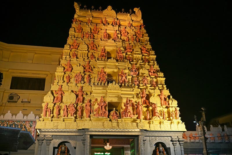 Sri Senpaga Vinayagar Temple, Singapore Stock Photo - Image of landmark ...