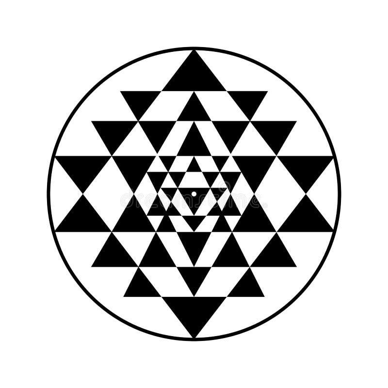 Sri Yantra vector symbol stock vector. Illustration of abstract - 97420169