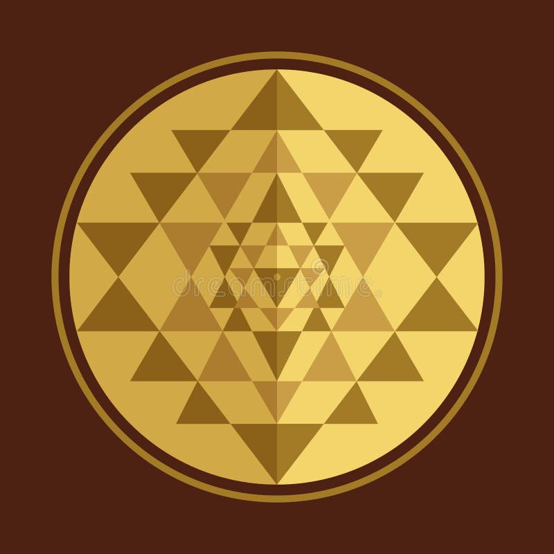 Sri Yantra vector symbol stock vector. Illustration of gold - 97420924