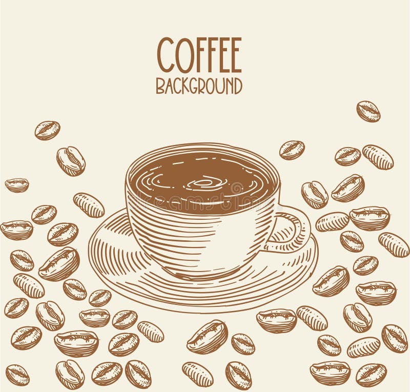 Hand Draw Set of Coffee Elements and Coffee Accessories Vector Stock ...