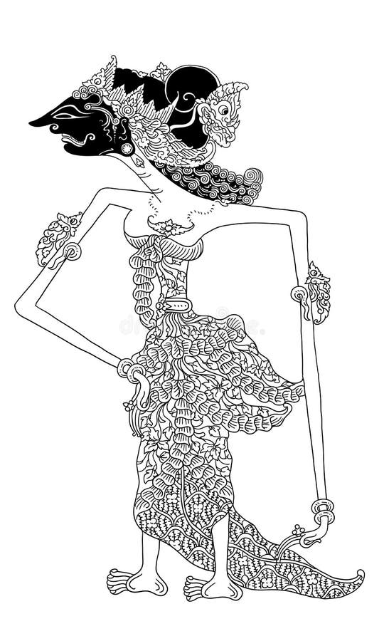 Srikandi ilustración del vector. Ilustración de indonesia - 73150352