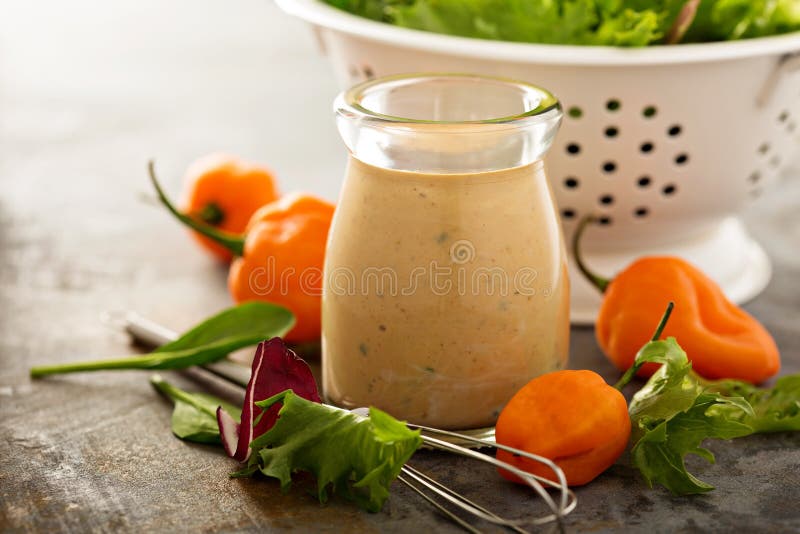 Sriracha Ranch Salad Dressing Stock Image - Image of cocktail, cooking ...