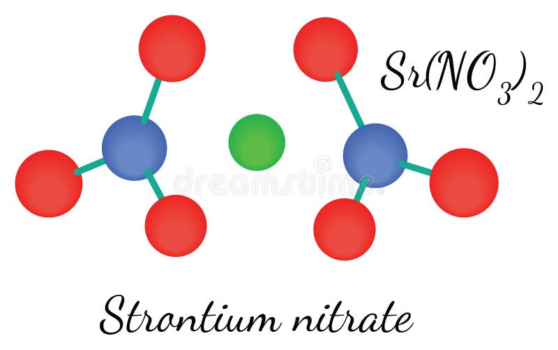 SrN2O6 Strontium Nitrate Molecule Stock Vector - Illustration of ...