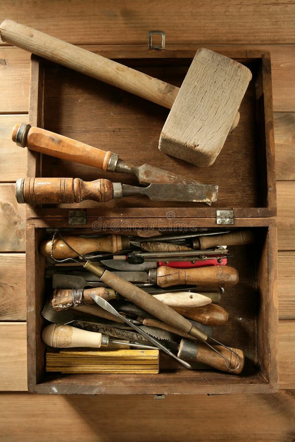Srtist Hand Tools for Handcraft Works Stock Photo - Image of crate ...