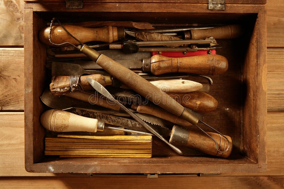 Srtist Hand Tools for Handcraft Works Stock Image - Image of carpenter ...