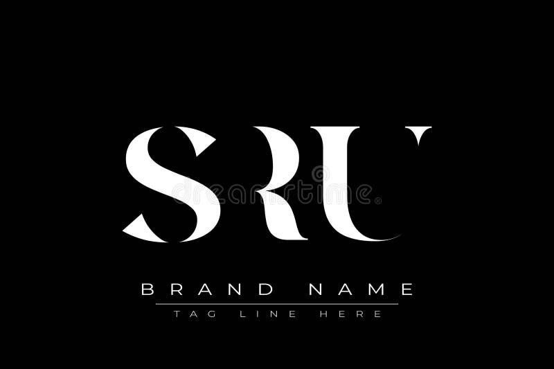 SRU Abstract Letter Logo Design Stock Vector - Illustration of initial ...
