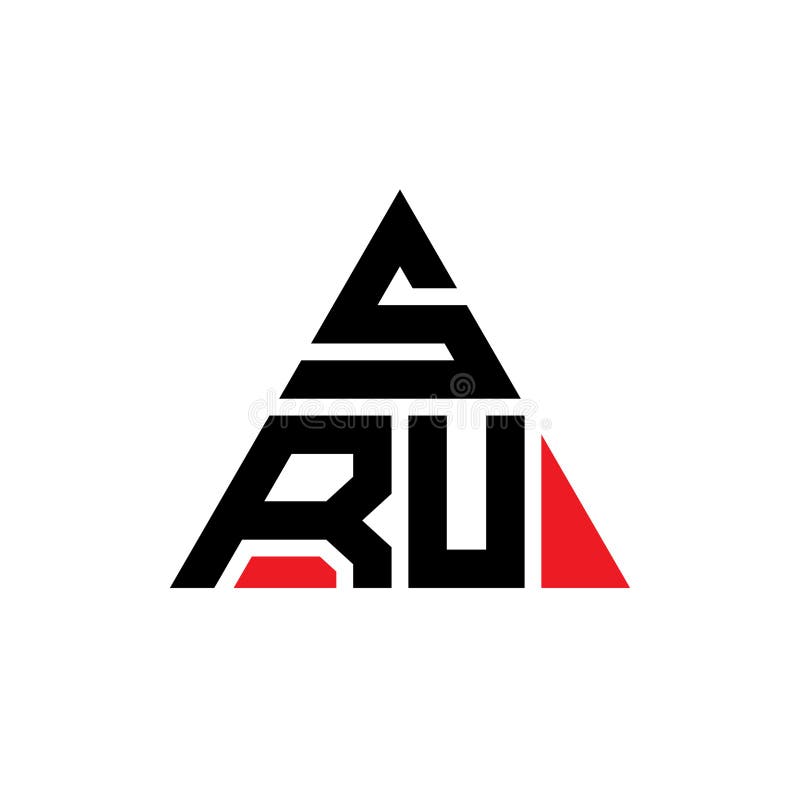 SRU Triangle Letter Logo Design with Triangle Shape. SRU Triangle Logo ...