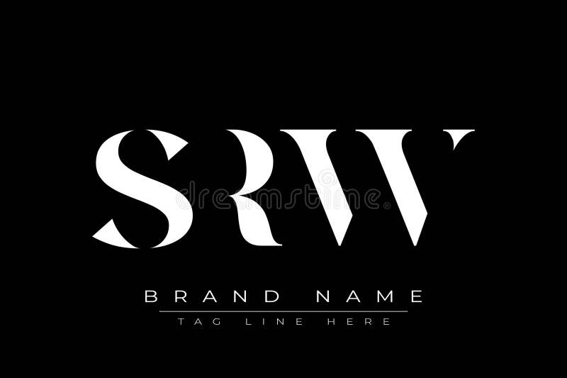 SRW Abstract Letter Logo Design Stock Vector - Illustration of font ...