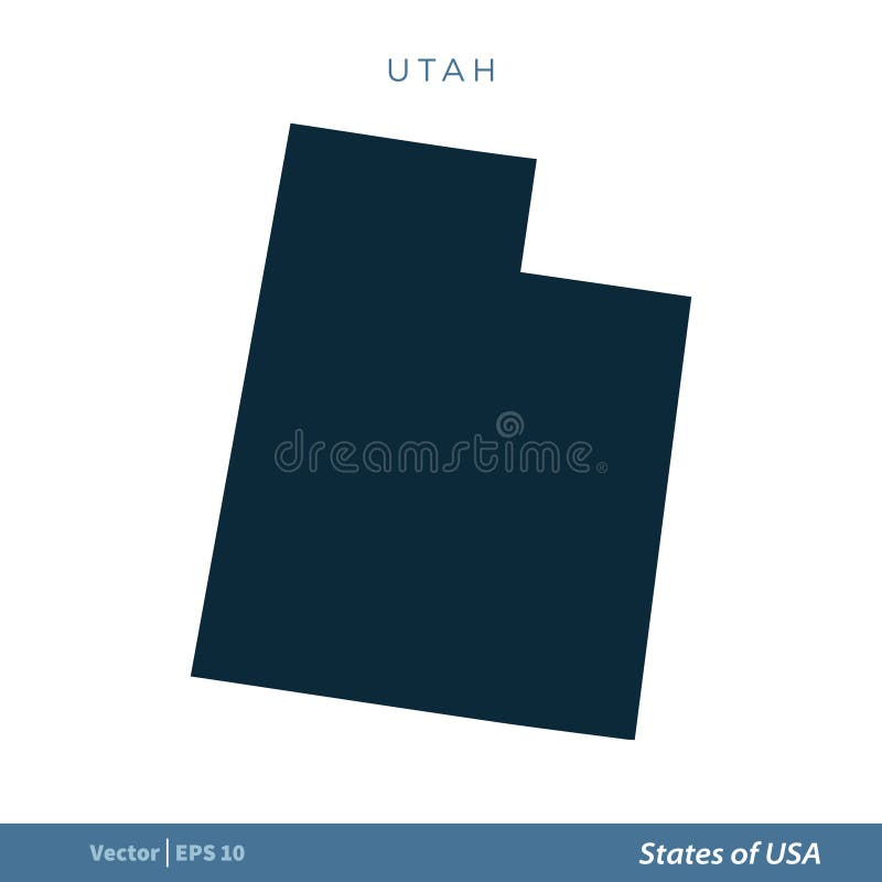 Utah - States of US Map Icon Vector Template Illustration Design ...