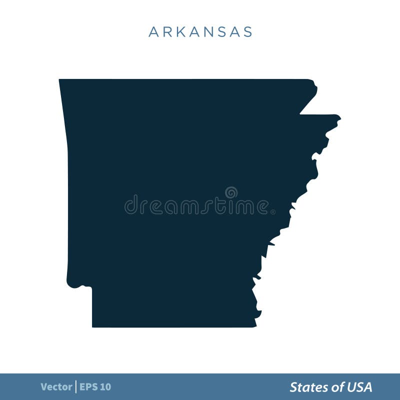 Arkansas - States of US Map Icon Vector Template Illustration Design ...