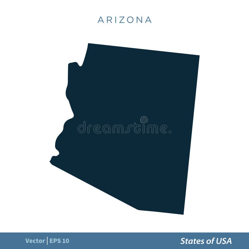 Arizona - States of US Map Icon Vector Template Illustration Design ...