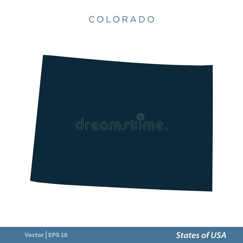 Colorado - States of US Map Icon Vector Template Illustration Design ...