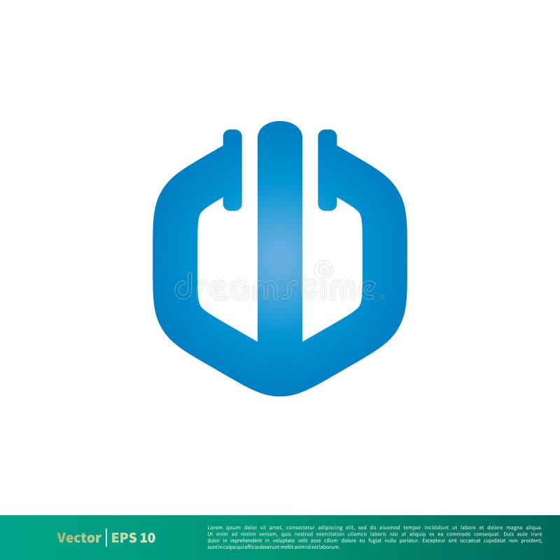 Blue W Letter Pipe Icon Vector Logo Template Illustration Design ...