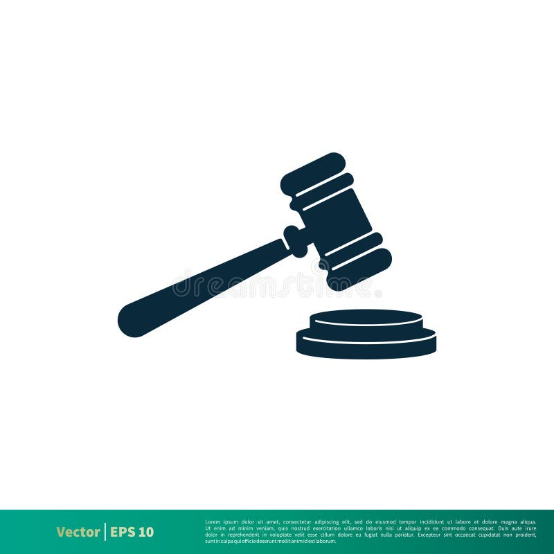 Gavel, Legal Firm Icon Vector Logo Template Illustration Design. Vector ...