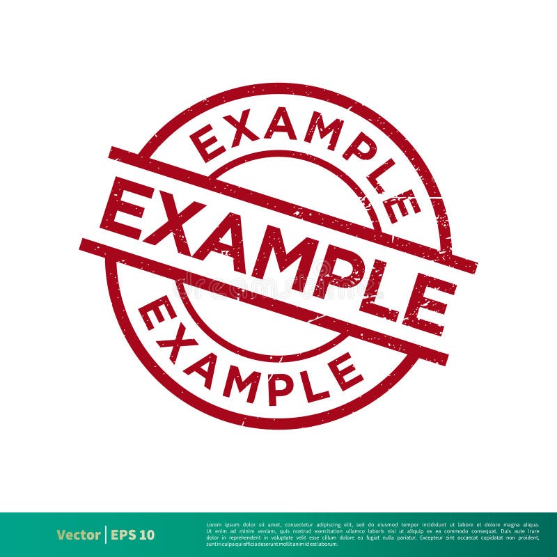 Circle Grunge Example Stamp Vector Template Illustration Design. Vector EPS 10. Stock Vector ...