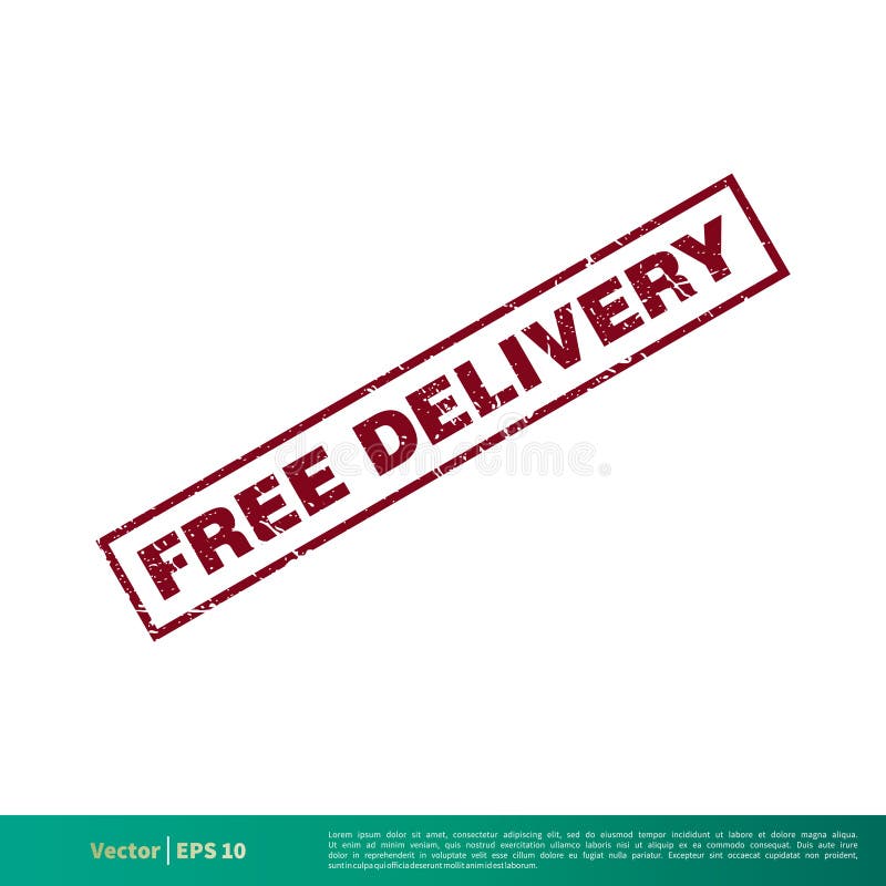 Free Delivery Banner Stamp Vector Template Illustration Design. Vector ...