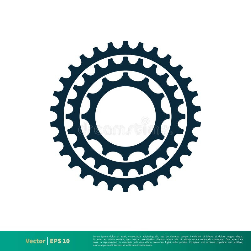 Gear Bicycle Icon Vector Logo Template Illustration Design. Vector EPS ...
