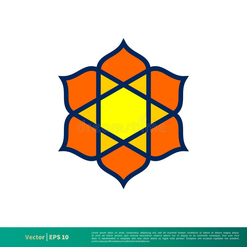Arabic Ornamental Star Flower Icon Vector Logo Template Illustration ...