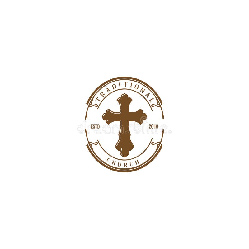 Vintage Church Logo Design Vector Illustration Stock Vector ...