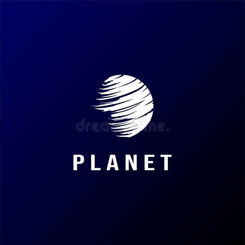 Modern Planet Earth World Globe Logo Design Stock Vector - Illustration ...