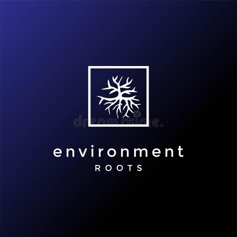 Square Root Tree Nature Environment Logo Design Vector Stock Vector ...