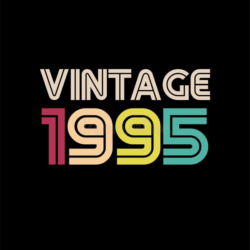 1995 Vintage T Shirt Design Vector, Vintage Design Stock Vector ...