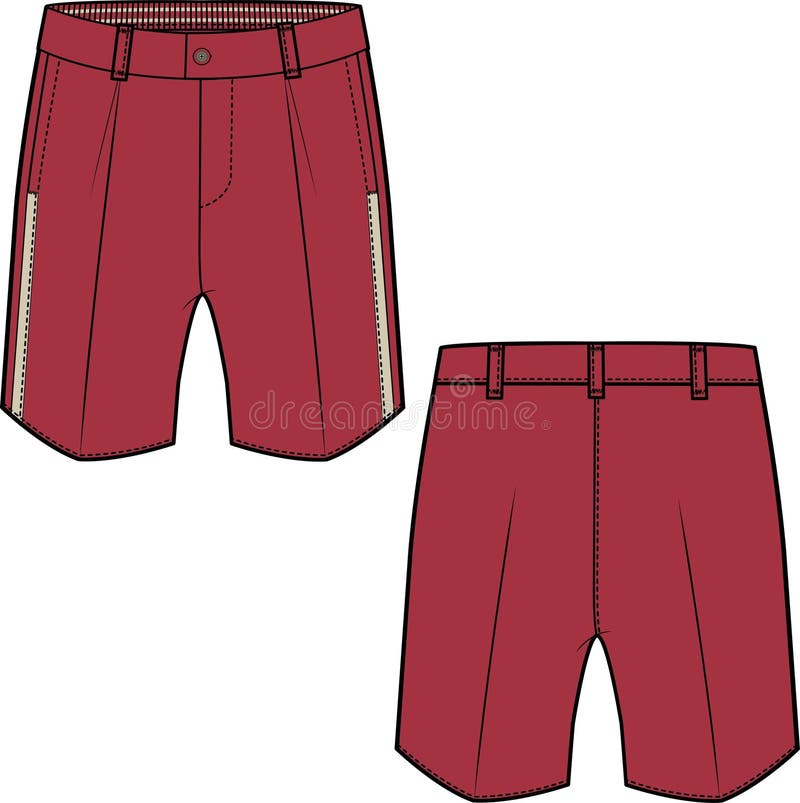 Boys Wear Long Shorts Sports and Casual Wear Stock Vector ...