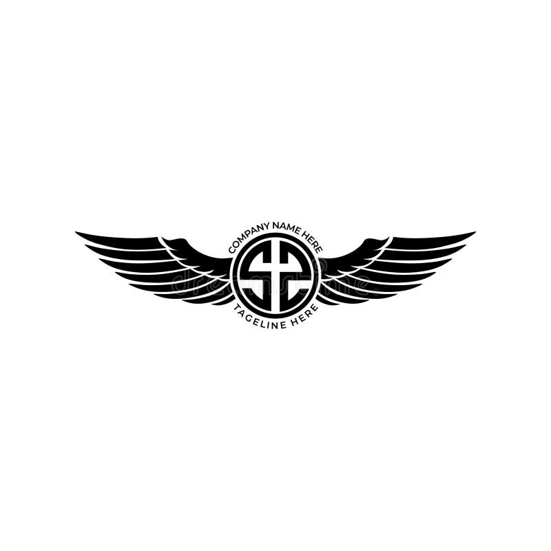 SS Creative Monogram Logo with Wings Stock Illustration - Illustration ...